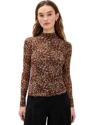 LA LIGNE Caro Print Top - Leopard
