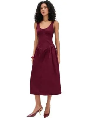 Lioness Luna Rosa Maxi Dress - Burgundy