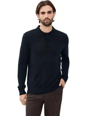 Nn07 Serge Polo Sweater - Deep Navy