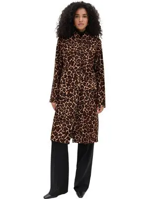 LA LIGNE Caro Print Calf Hair Coat - Leopard