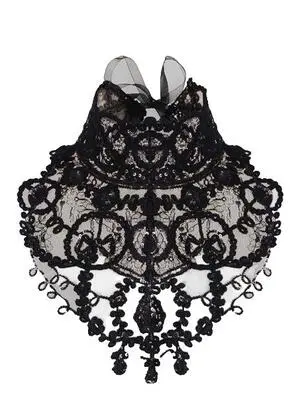 ANNE FONTAINE Embroidered Sequin Lace Collar