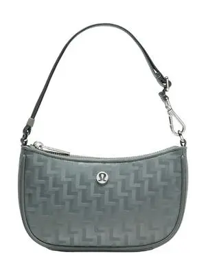 Lululemon City Essentials Mini Shoulder Bag - Lll Geo Pattern Jacquard Willow Leaf/willow Leaf/silver