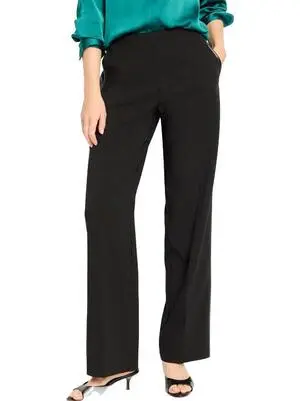 NIC+ZOE Lenox Tuxedo Wide Leg Pants - Black Onyx