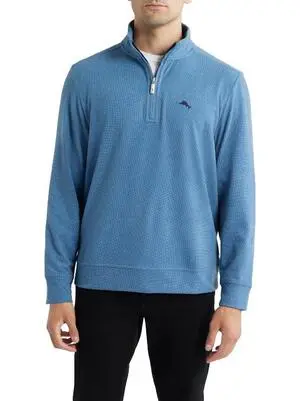 Tommy Bahama Brighton Point Half Zip Pullover Buccaneer Blue
