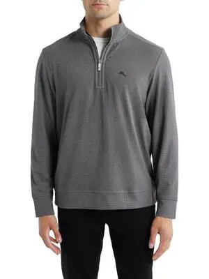 Tommy Bahama Brighton Point Half Zip Pullover Carbon Grey