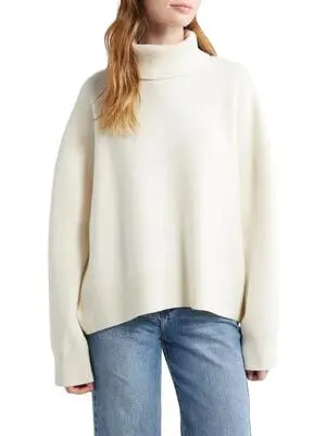 FREE PEOPLE Lambswool Blend Turtleneck Sweater