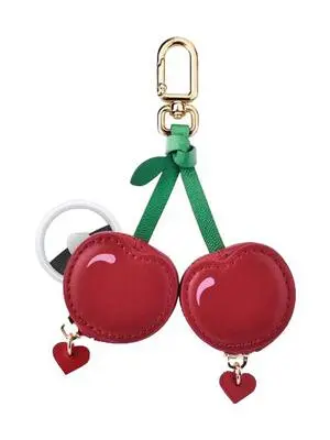 POSH TECH Leather AirTag Bag Charm Cherry Red