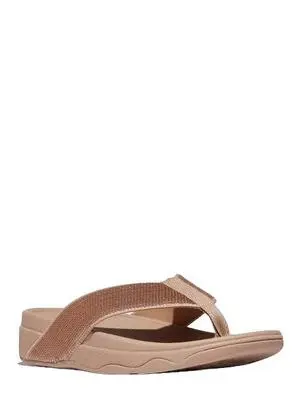 Fitflop Surfa Sequin Toe-post Sandals - Classic Beige