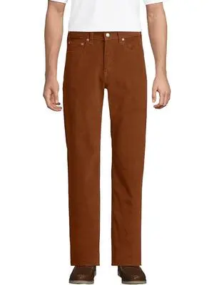 LANDS' END Corduroy Classic Fit 5 Pocket Pant - Rich Ginger Brown