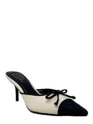 SHU SHOP Naomi Pointed Cap Toe Mule - Bone