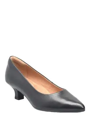 SOFFT Sabrina Pointy Toe Kitten Heel Pump - Black
