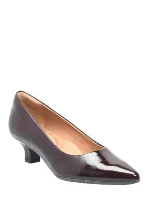 SOFFT Sabrina Pointy Toe Kitten Heel Pump - Cognac