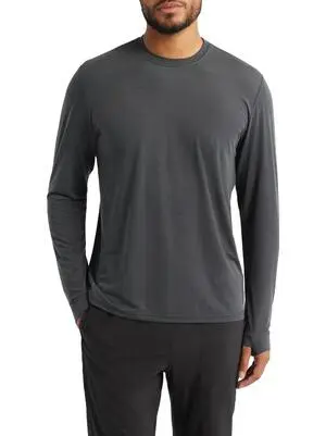 FREE FLY Elevate Long Sleeve Performance Top - Black Sand
