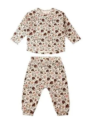 RYLEE + CRU Print Top And Joggers Set - Antique