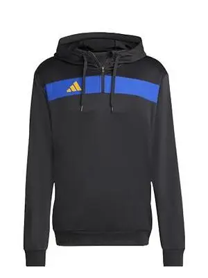 Adidas Tiro 25 Essentials Sweat Hoodie - Black Semi Lucid Blue Crew Yellow