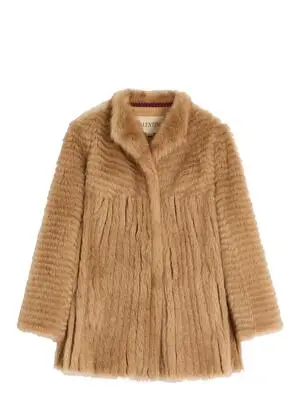 Valentino Garavani Goat Fur Jacket - Brown