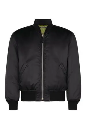 TOM FORD Silk Bomber Jacket - Black