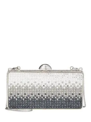 Judith Leiber Crystal Minaudiere - Silver