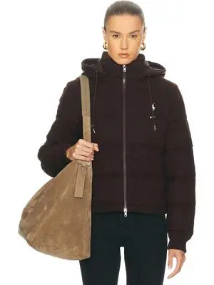 Ralph Lauren Puffer Coat - Walnut Brown Melange