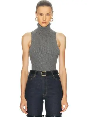Enza Costa Knit Cashmere Sleeveless Top - Thunder