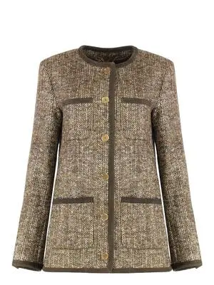 Golden Goose Wool Tweed Jacket - Brown