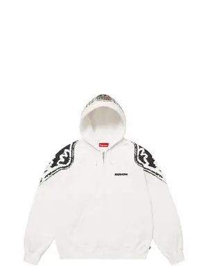 Supreme Wings Zip Up Hooded Sweatshirt - White
