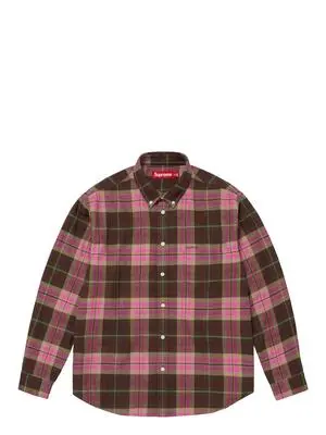Supreme Plaid Flannel Shirt - Brown