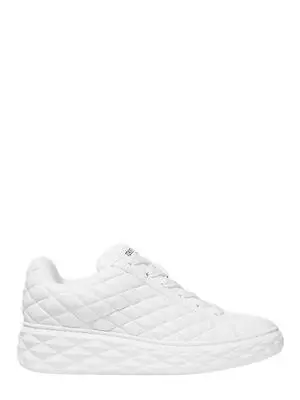 JIMMY CHOO Diamond Maxi Quilted Leather Trainers - V White