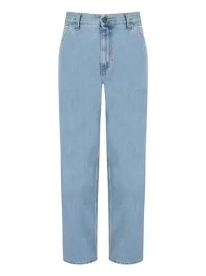 Carhartt Work In Progress Single Knee Stone Bleached Jeans - Blue
