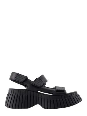 Camper Bcn Leather Sandals - Black