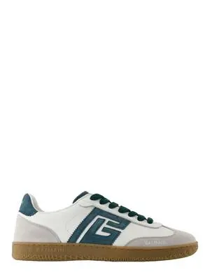 Balmain Swan Leather Sneakers - Green