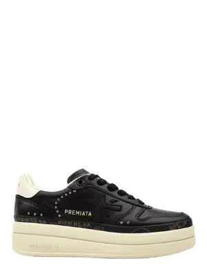 Premiata Platform Sole Sneakers - Black