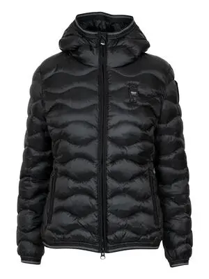 BLAUER. Shiny Technical Fabric Quilted Coat - Black