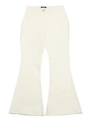 Balmain Flared Cotton Trousers - White