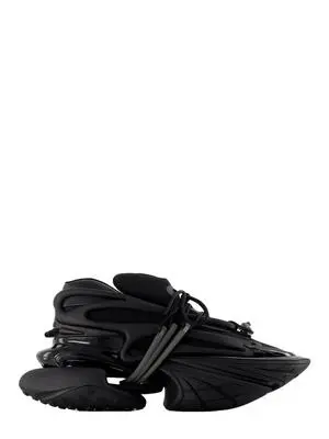 Balmain Unicorn Leather Sneakers - Black
