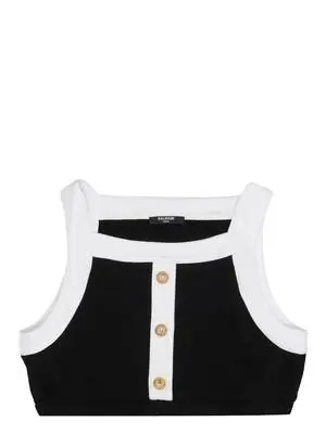 BALMAIN Balmain Gauzed Cotton Top