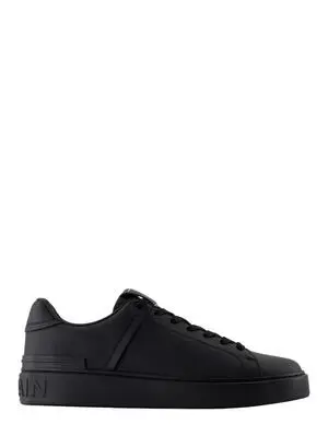 Balmain B-court Leather Sneakers - Black