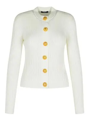 Balmain Viscose Blend Sweater - White