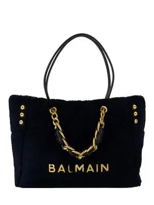 Balmain 1945 Soft Sponge Shopper Bag - Black