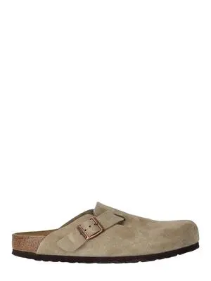 BIRKENSTOCK Boston Suede Clog - Beige