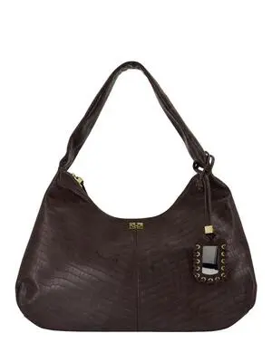 GANNI Leather Travel Bag - Brown