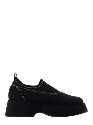 GANNI Retro Flatform Loafers - Black