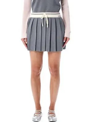 CASABLANCA Merino Lurex Knit Tennis Skirt