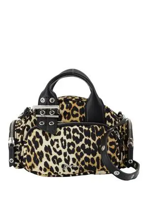 GANNI Small Crossbody Nylon Polochon Bag - Printed