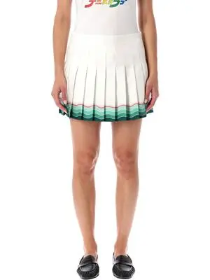 Casablanca Pleated Skirt - White Mountain
