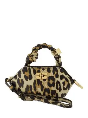 GANNI Crossbody Leather Bag - Printed