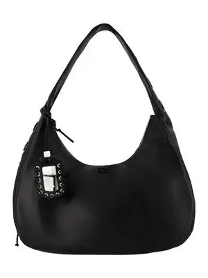 GANNI Bou Xxl Leather Shoulder Bag - Black