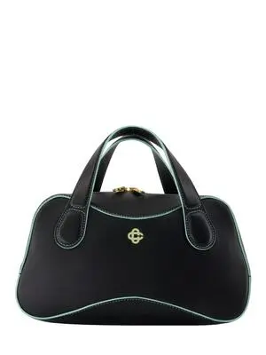 Casablanca Louise Mini Leather Travel Bag - Black