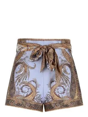 Zimmermann Silk Blend Shorts - Liliac