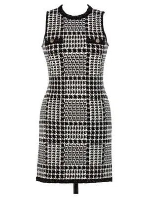 TWIN-SET Sleeveless Houndstooth Dress